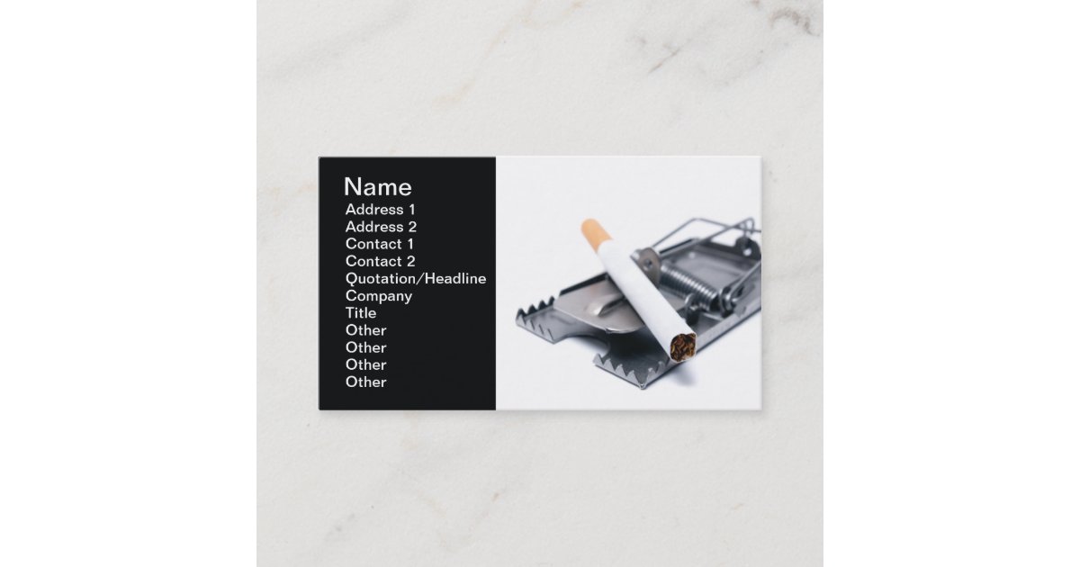 Smoking trap business card | Zazzle