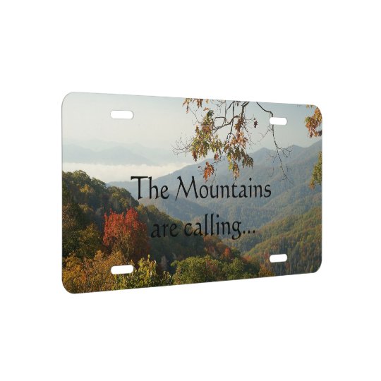 Smoky Mountain Autumn License Plate | Zazzle.com