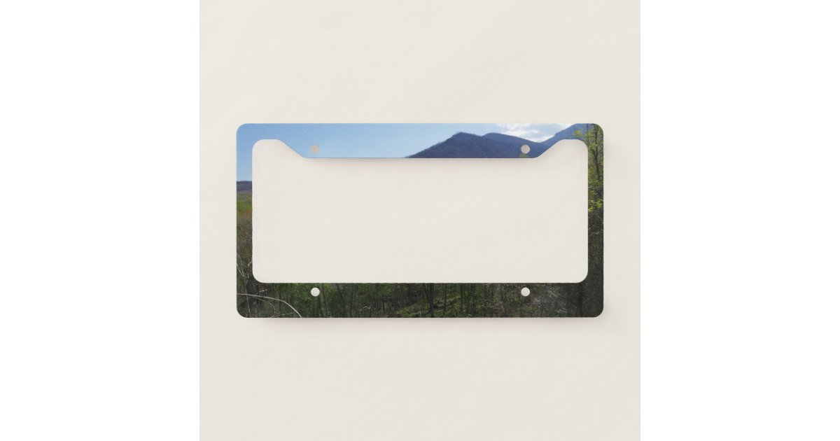 Smoky Mountains in Spring Landscape License Plate Frame | Zazzle