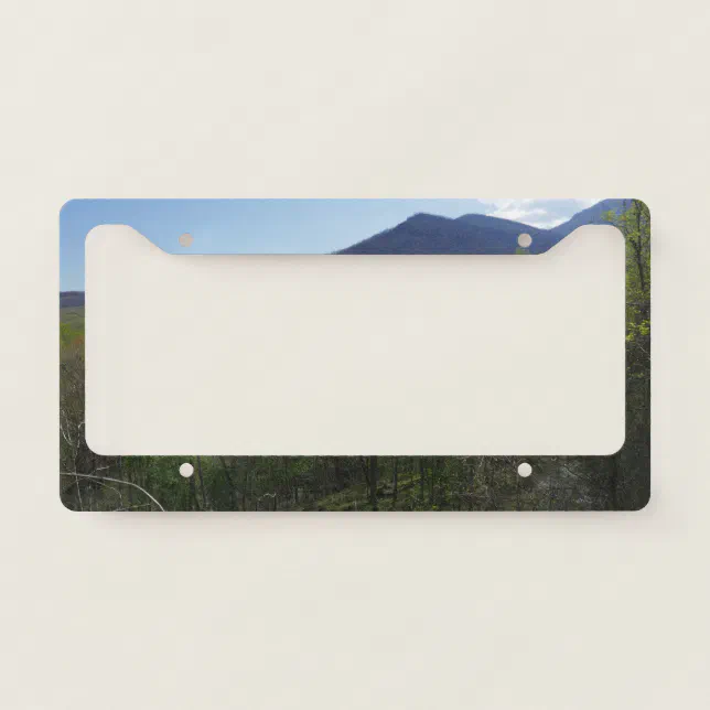Smoky Mountains in Spring Landscape License Plate Frame | Zazzle