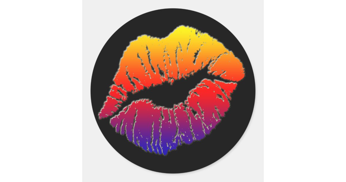 smooch classic round sticker | Zazzle