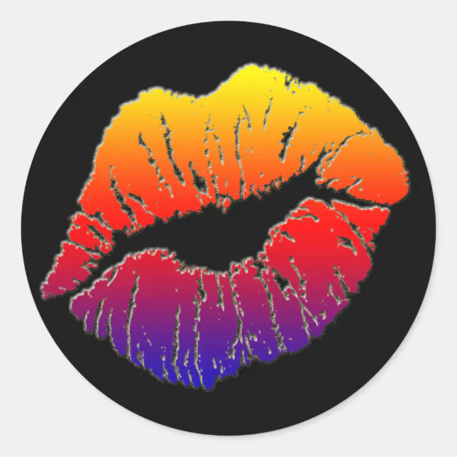 smooch classic round sticker | Zazzle