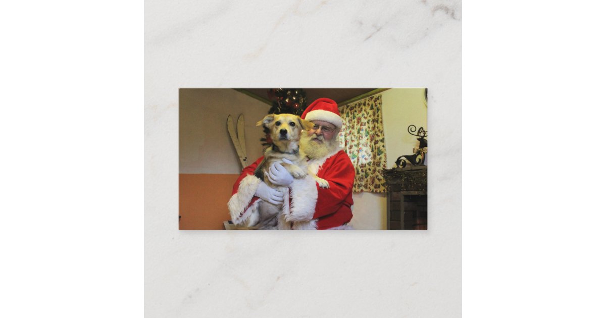 Smoochie Meeting Santa Business Card | Zazzle