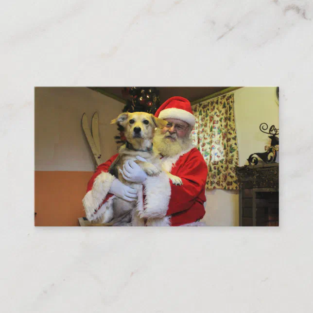Smoochie Meeting Santa Business Card | Zazzle