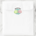 Smoochies Funny Kissing Mochi Pun Classic Round Sticker | Zazzle
