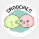 Smoochies Funny Kissing Mochi Pun Classic Round Sticker | Zazzle
