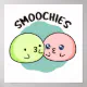Smoochies Funny Kissing Mochi Pun Poster | Zazzle