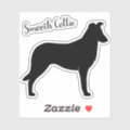 Smooth Collie Silhouette Dog Breed Vinyl Sticker | Zazzle