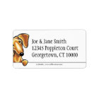 Smooth Red Dachshund Clean & Simple Label | Zazzle