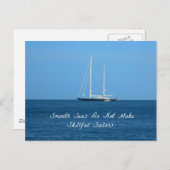 Smooth seas do not make skillful sailors (Proverb) Postcard | Zazzle