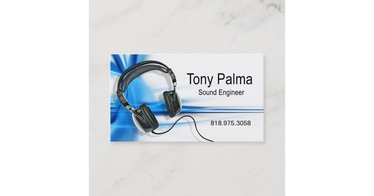 Smooth Sound Engineer - Music Business Card | Zazzle