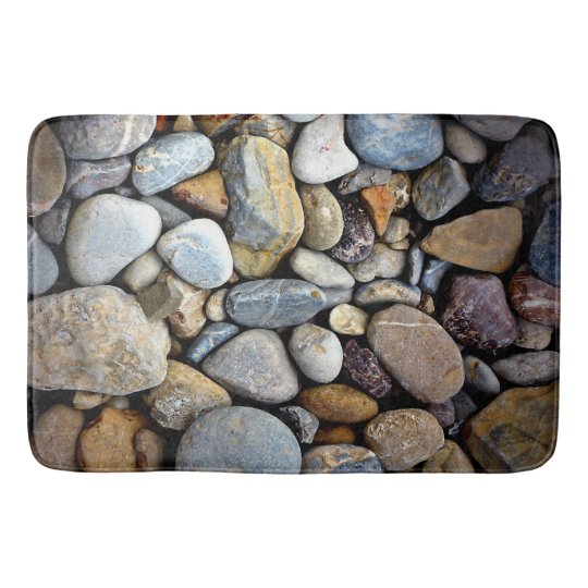 SMOOTH WASHED RIVER ROCKS BATH MAT | Zazzle.com