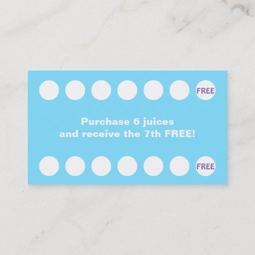 Smoothie Customer Loyalty Reward Card | Zazzle