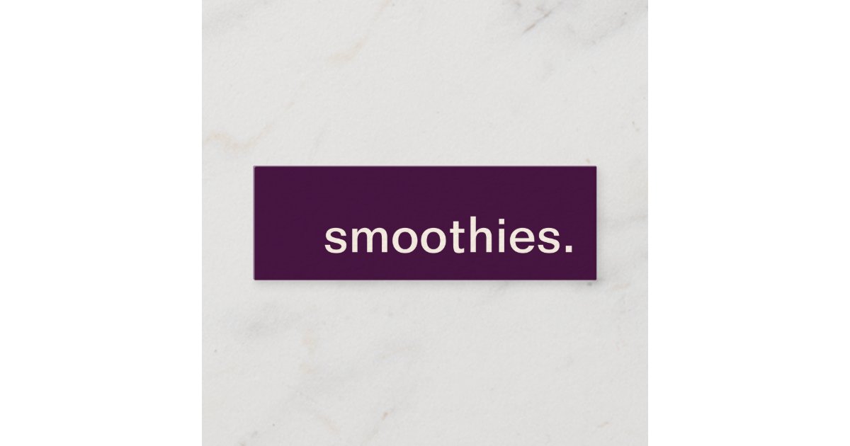 smoothies. loyalty punch card | Zazzle