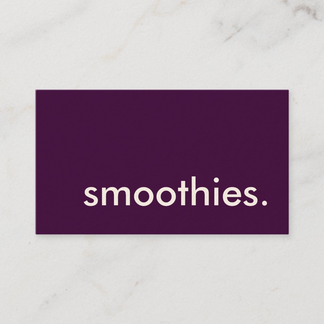 smoothies. loyalty punch card | Zazzle
