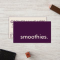 smoothies. loyalty punch card | Zazzle