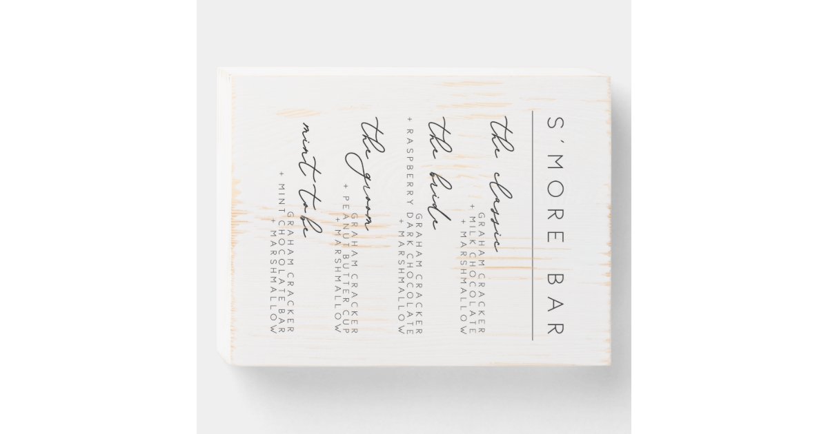 Smore Bar Wooden Sign | Zazzle