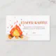 S'more Bonfire Baby Shower Diaper Raffle Enclosure Card | Zazzle