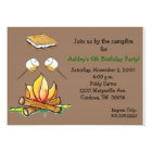 Smore campfire camping birthday invitation | Zazzle.com