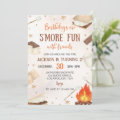 S'more Campfire Smore Fun Firends Camping Birthday Invitation | Zazzle