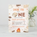 S'more Fun To Be One Smores Campfire Birthday Invitation | Zazzle