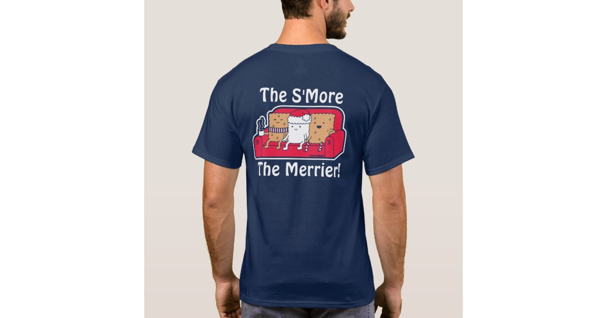 S'More Funny Cartoon Food Throuple Christmas T-Shirt | Zazzle
