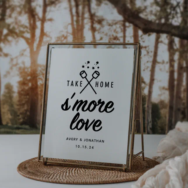 S'more Love Wedding Favor Sign | Zazzle