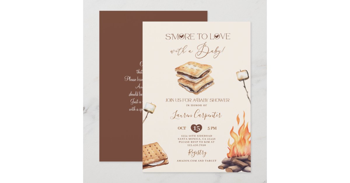 Smore to Love Baby Shower Invitation | Zazzle
