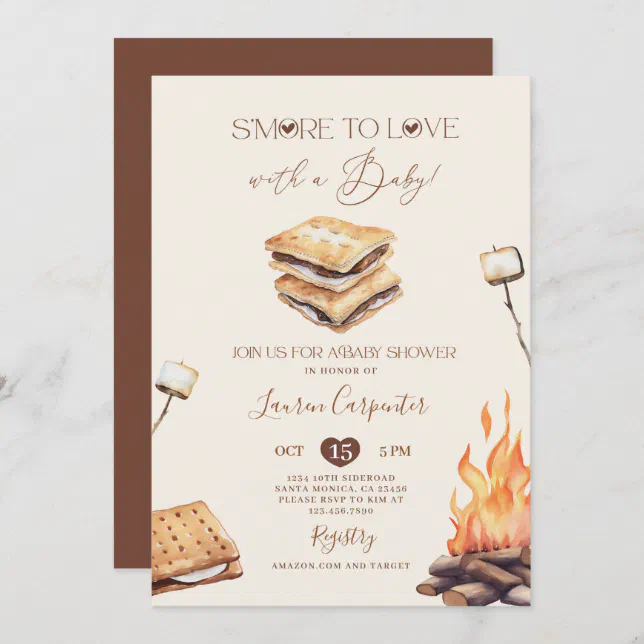 Smore to Love Baby Shower Invitation | Zazzle
