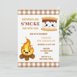 Smores Birthday Invitation | Zazzle
