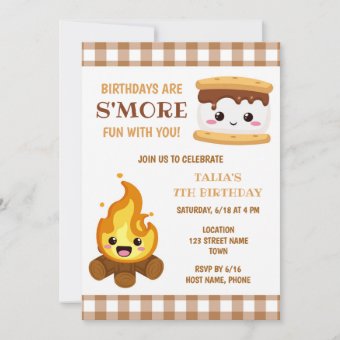 Smores Birthday Invitation | Zazzle
