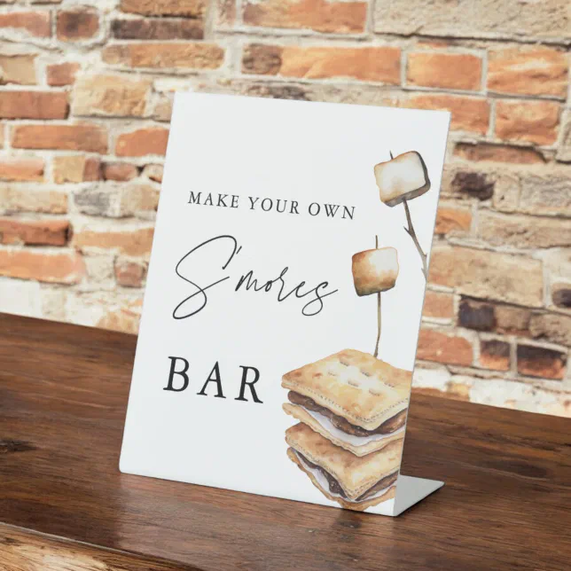Smores Buffet Make Your Own S'mores Bar Sign | Zazzle