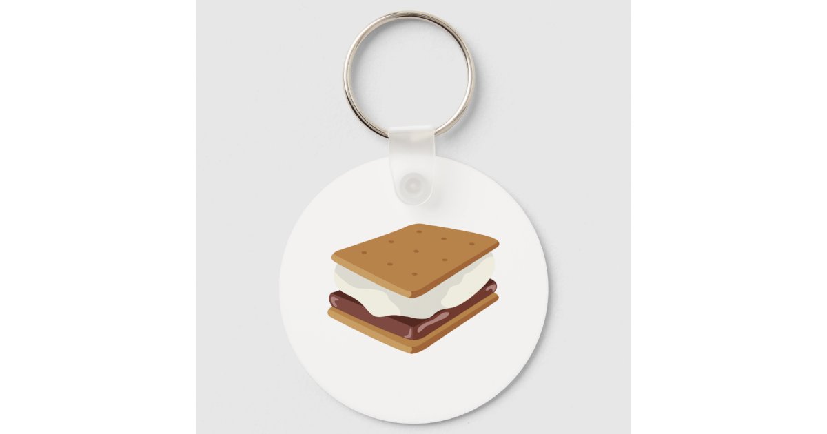 Smores Sandwich Keychain | Zazzle