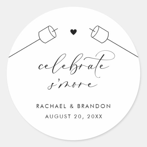 S'mores Wedding Party Favor Kit Sticker Labels | Zazzle