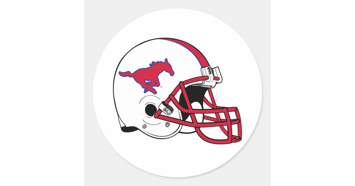 SMU Football Classic Round Sticker | Zazzle
