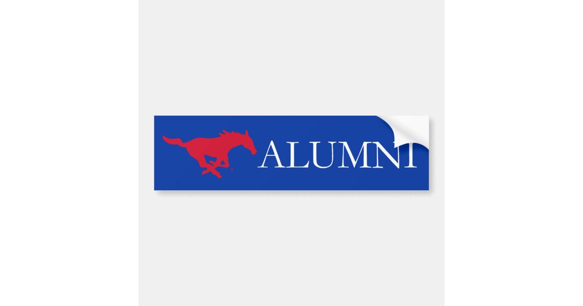 SMU Mustangs Alumni Bumper Sticker | Zazzle