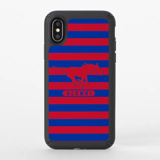 SMU Mustangs Alumni Stripes Speck iPhone X Case | Zazzle