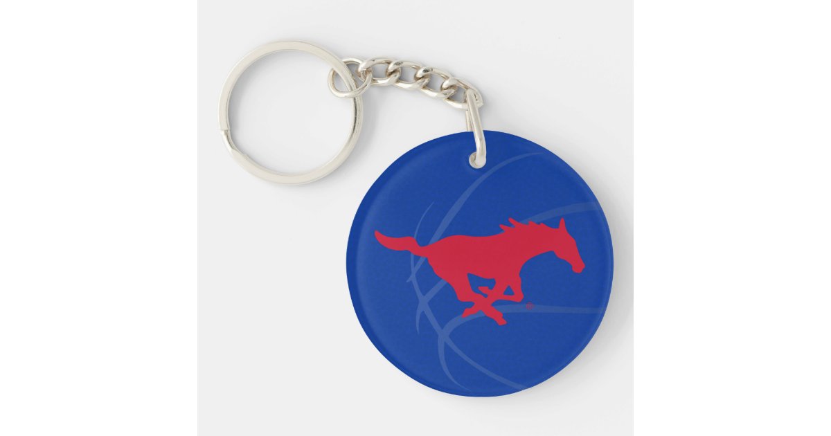 SMU Mustangs Basketball Keychain | Zazzle