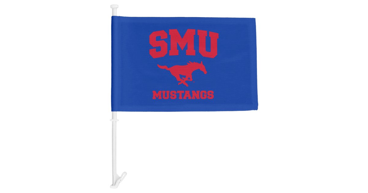 SMU Mustangs Car Flag | Zazzle