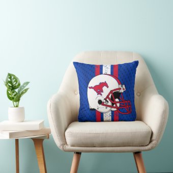 SMU Mustangs Jersey Throw Pillow | Zazzle