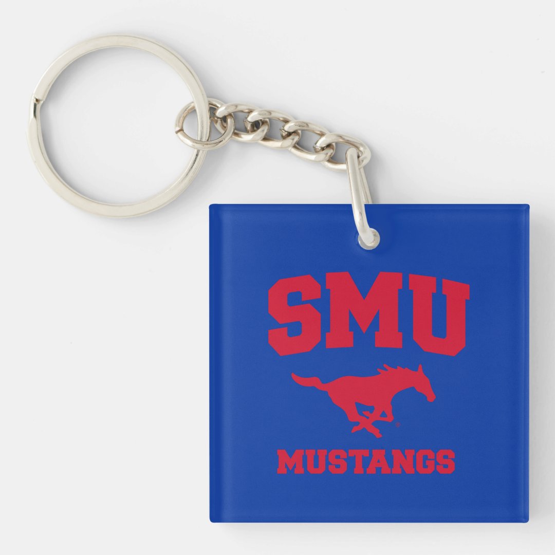 SMU Mustangs Keychain | Zazzle