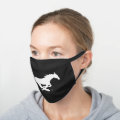 SMU Mustangs Logo Black Cotton Face Mask | Zazzle