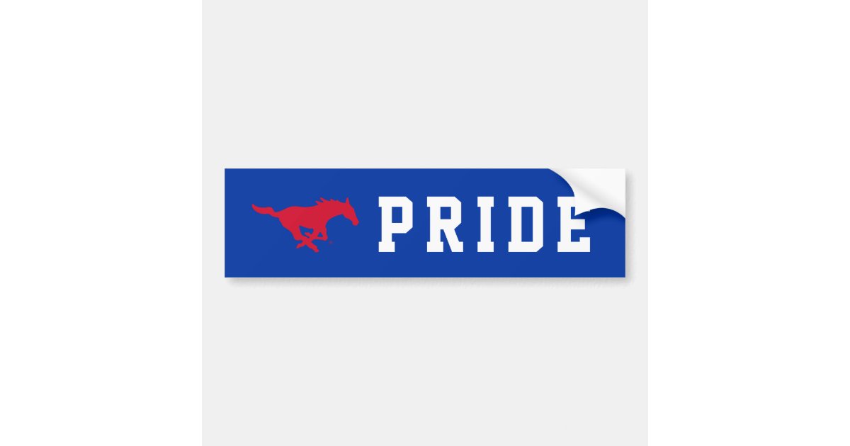 SMU Mustangs Logo Bumper Sticker | Zazzle