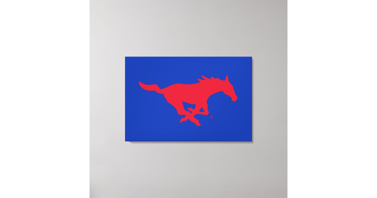SMU Mustangs Logo Canvas Print | Zazzle