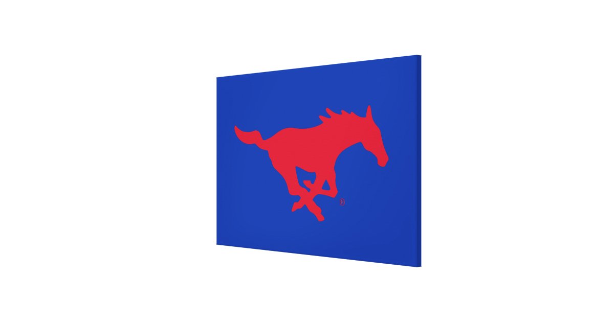 SMU Mustangs Logo Canvas Print | Zazzle