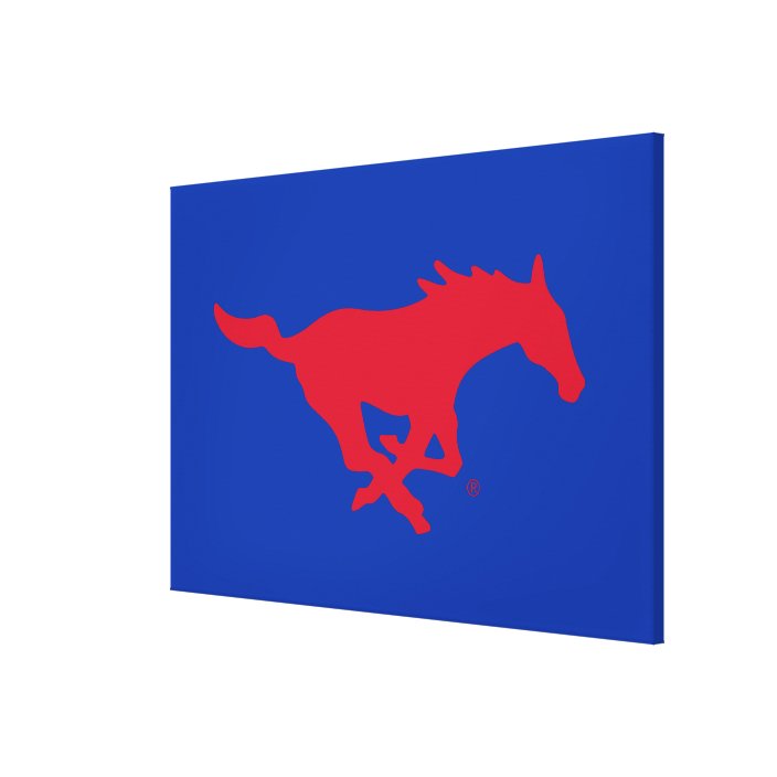SMU Mustangs Logo Canvas Print | Zazzle.com