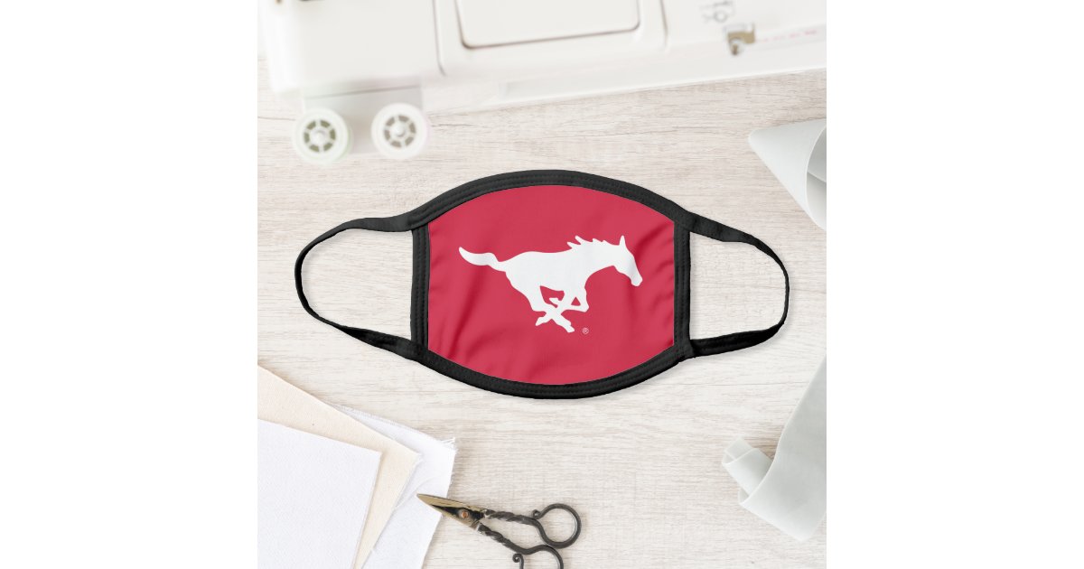 SMU Mustangs Logo Face Mask | Zazzle