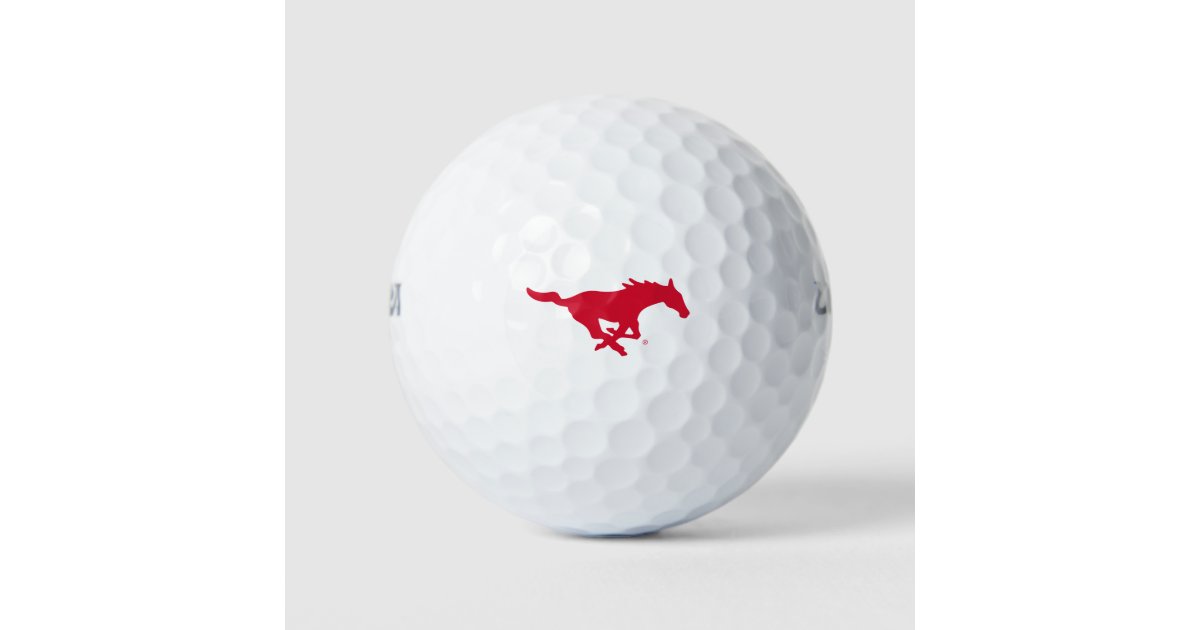 SMU Mustangs Logo Golf Balls | Zazzle