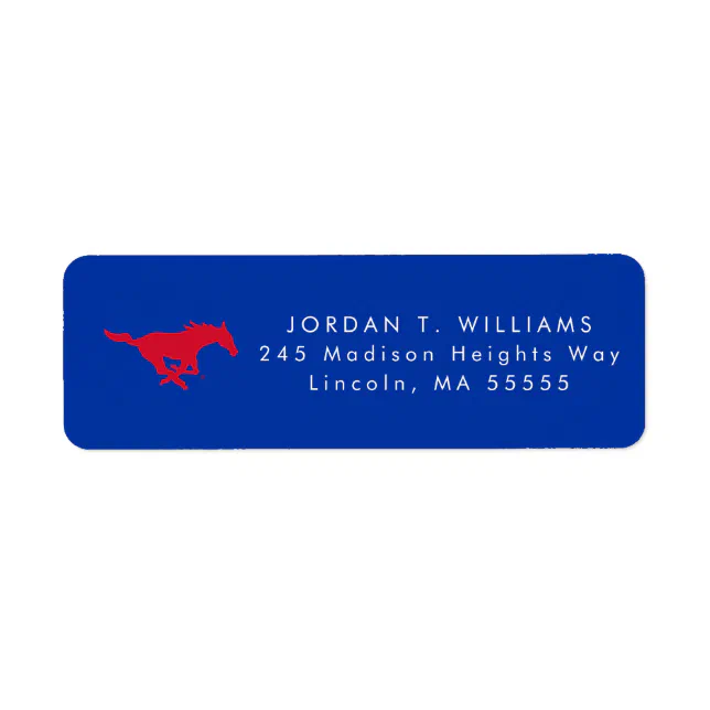 SMU Mustangs Logo Label | Zazzle