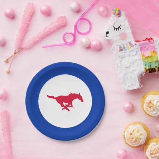 SMU Mustangs Logo Paper Plates | Zazzle